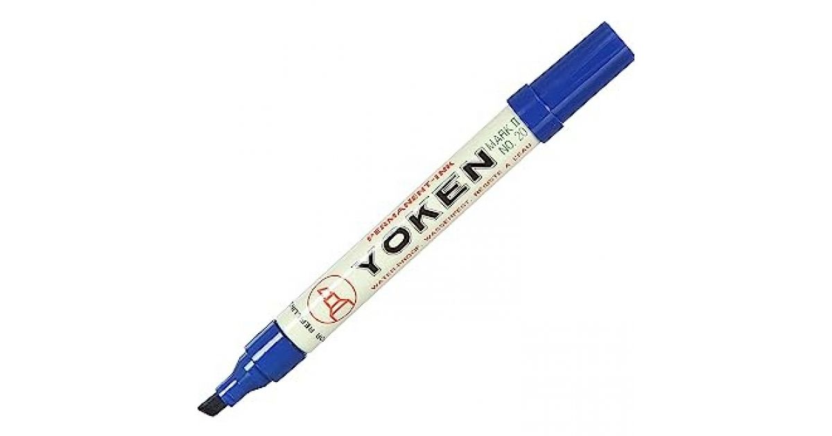 Yoken MARKER No20 Permament Chisel - Blue | DotDune