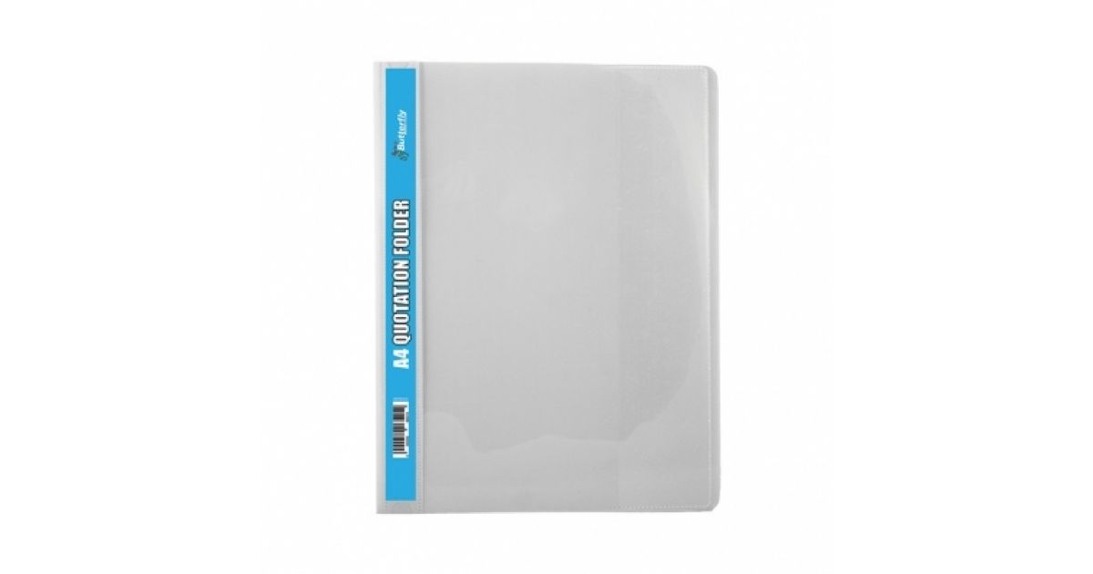 Butterfly Quotation FOLDER A4 PVC 180mic (BOP004) - Clear | DotDune